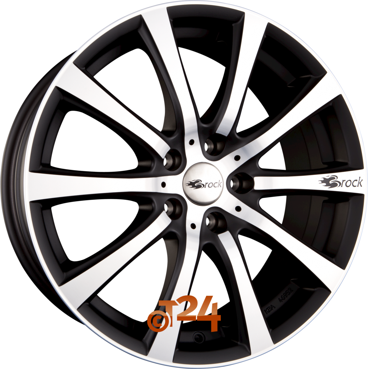 BROCK / RC B21 8x18" ET45 5x108 Schwarz Matt Voll Poliert (SMVP)